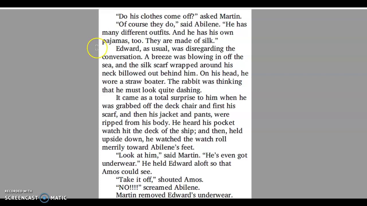 Read Aloud "...Edward Tulane" Chapters 5 and 6 - YouTube