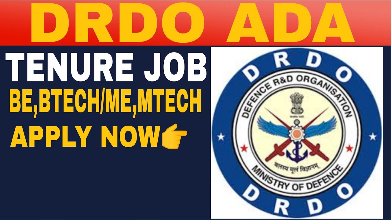DRDO Recruitment 2023/ DRDO ada job 2023/ tenure base job / full ...
