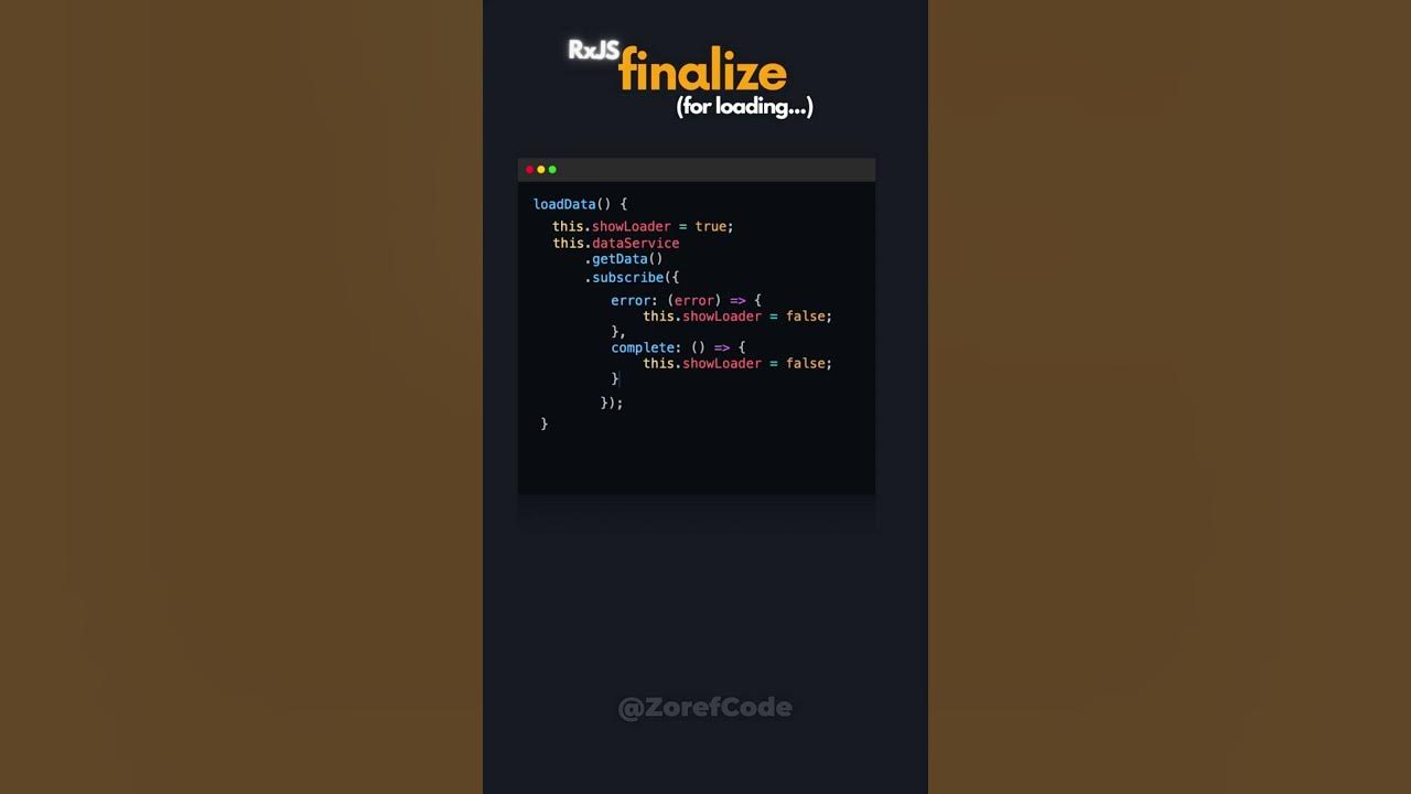 RxJS finalize for Loaders in Angular - YouTube