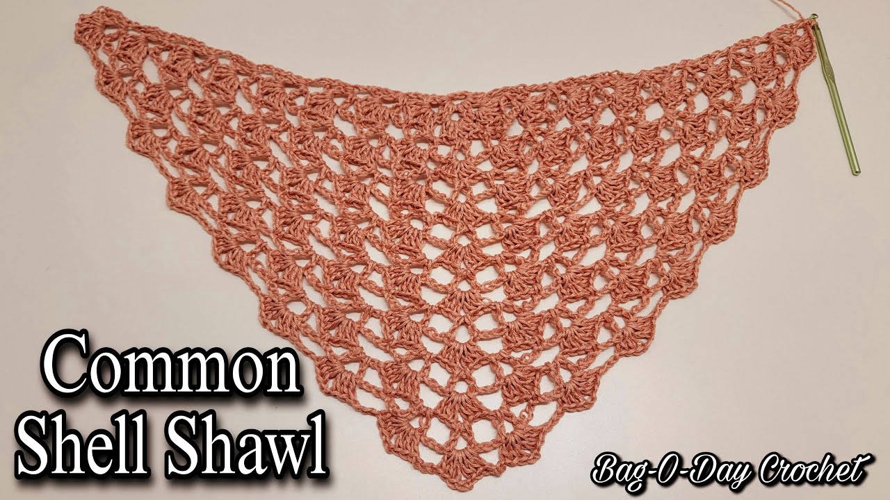 EASY Crochet Shawl Tutorial / Common Shell Stitch Shawl - YouTube