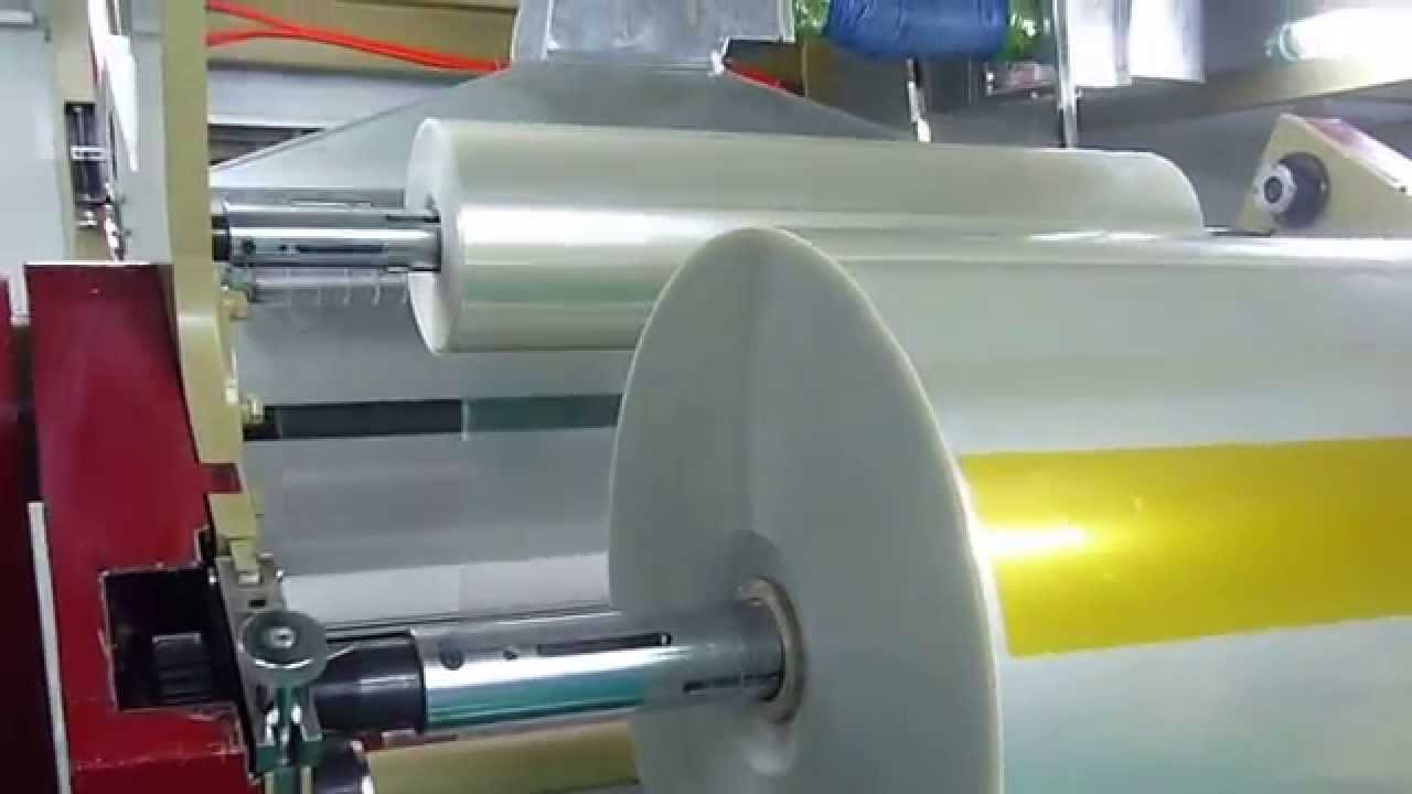 PET Double sided Adhesive Protective Film Coating Machine - YouTube