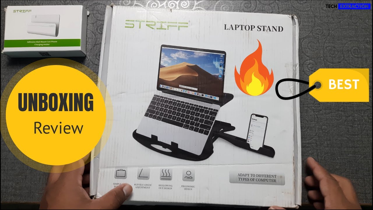 Best adjustable laptop stand under 300 | Unboxing and Review of STRIFF ...