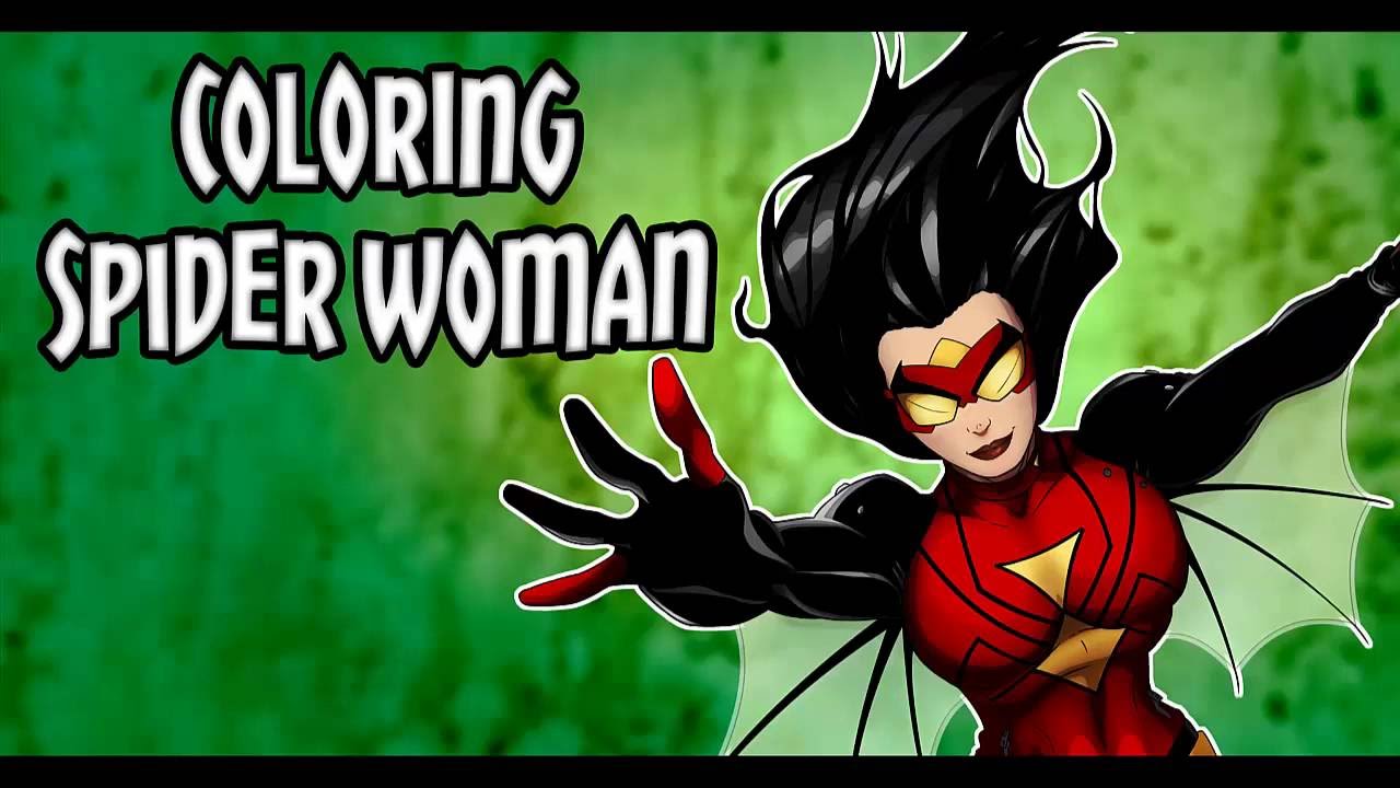 Coloring Spider Woman - YouTube