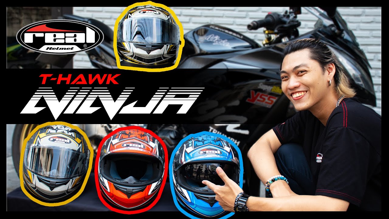 หมวกกันน็อค Real ใหม่ล่าสุด | T-Hawk Ninja [Review] - YouTube