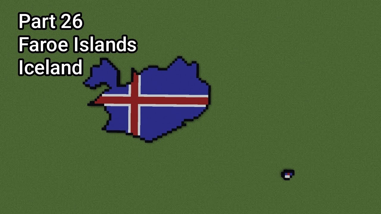 Faroe Islands & Iceland - Small Scale World Flag Map Tutorials in ...