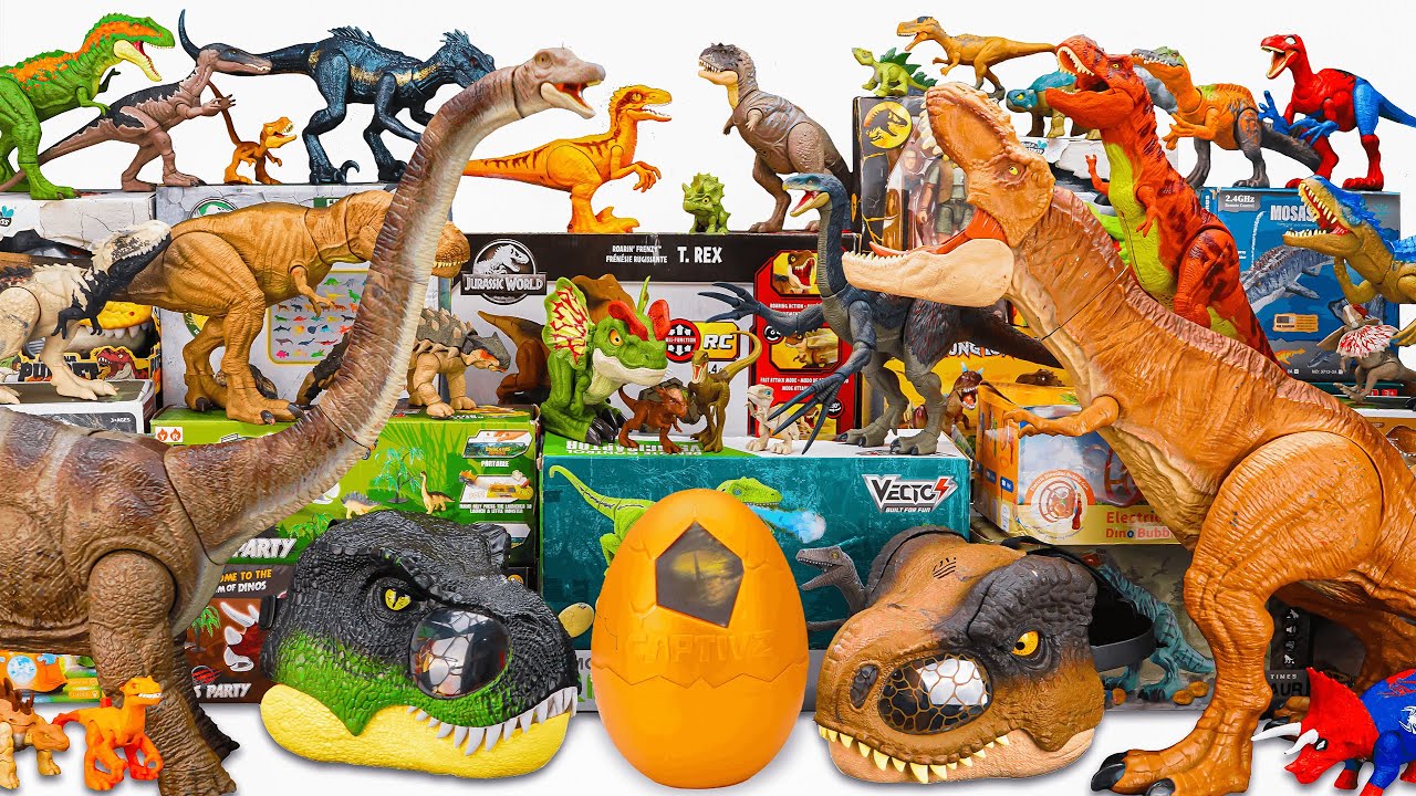 Unboxing Review Jurassic World ASMR | Dino Mask Brachiosaurus ...