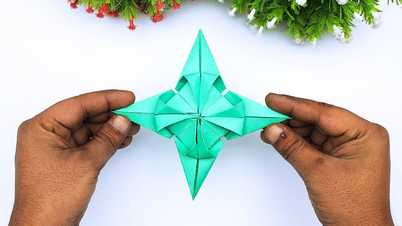 How To Fold An Origami Star Making With Paper | Origami Ninja Star Easy ...