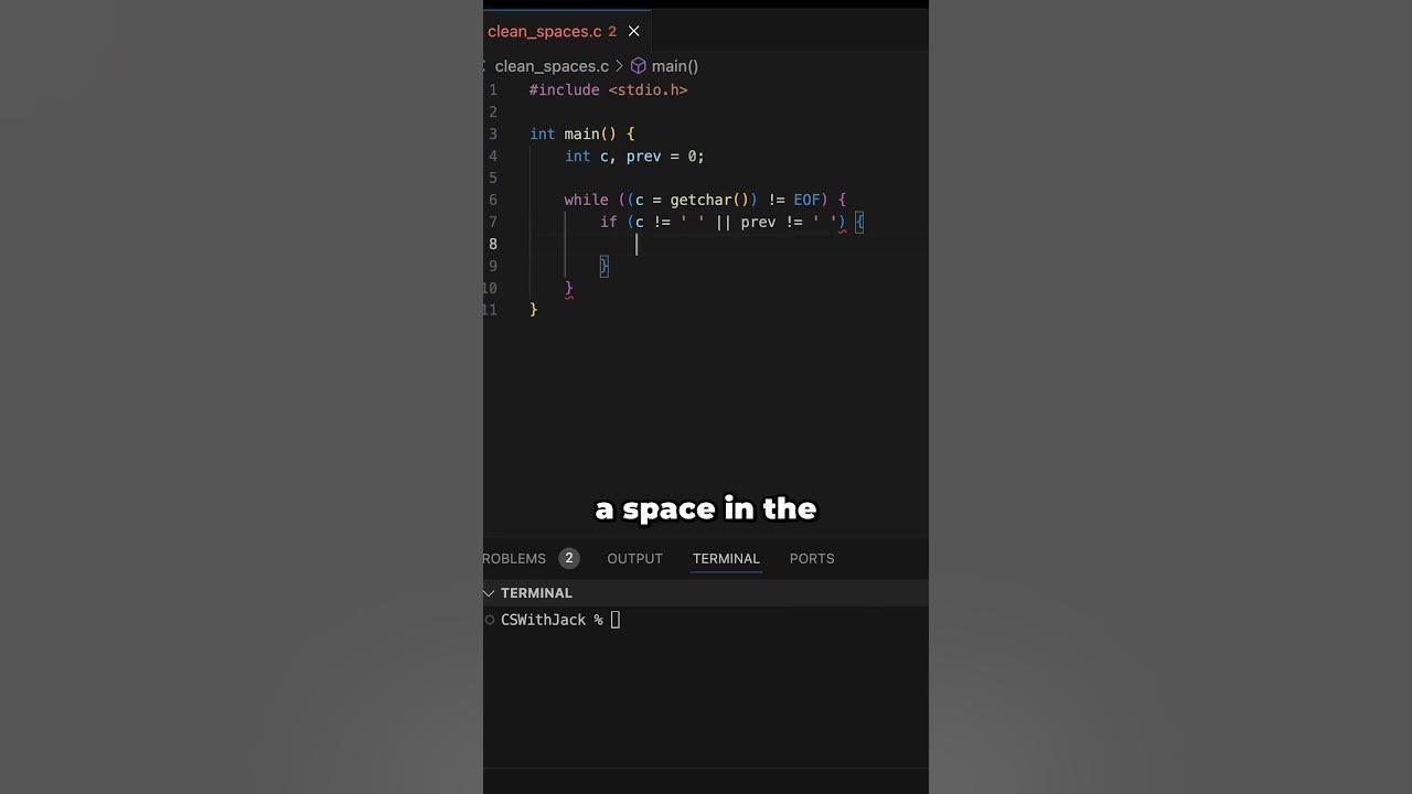📁 Input & Output in C | Deleting Extra Spaces Exercise - YouTube