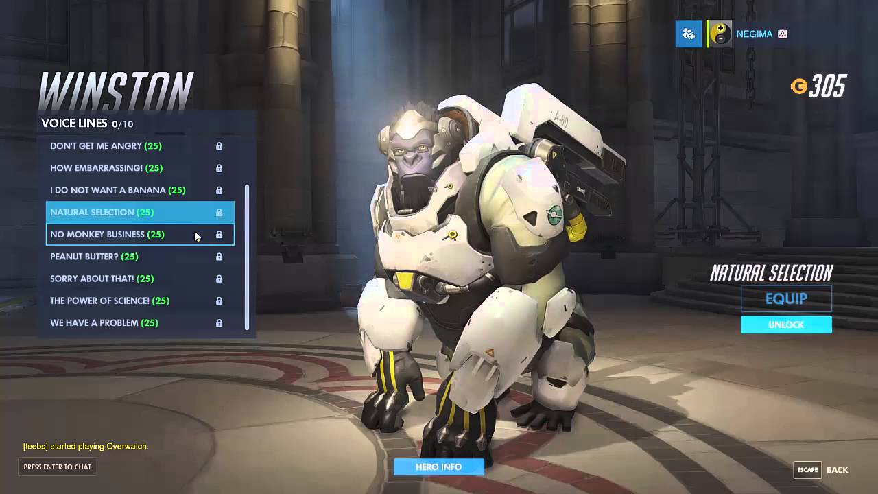 Overwatch Japanese Voice Lines - Winston - YouTube