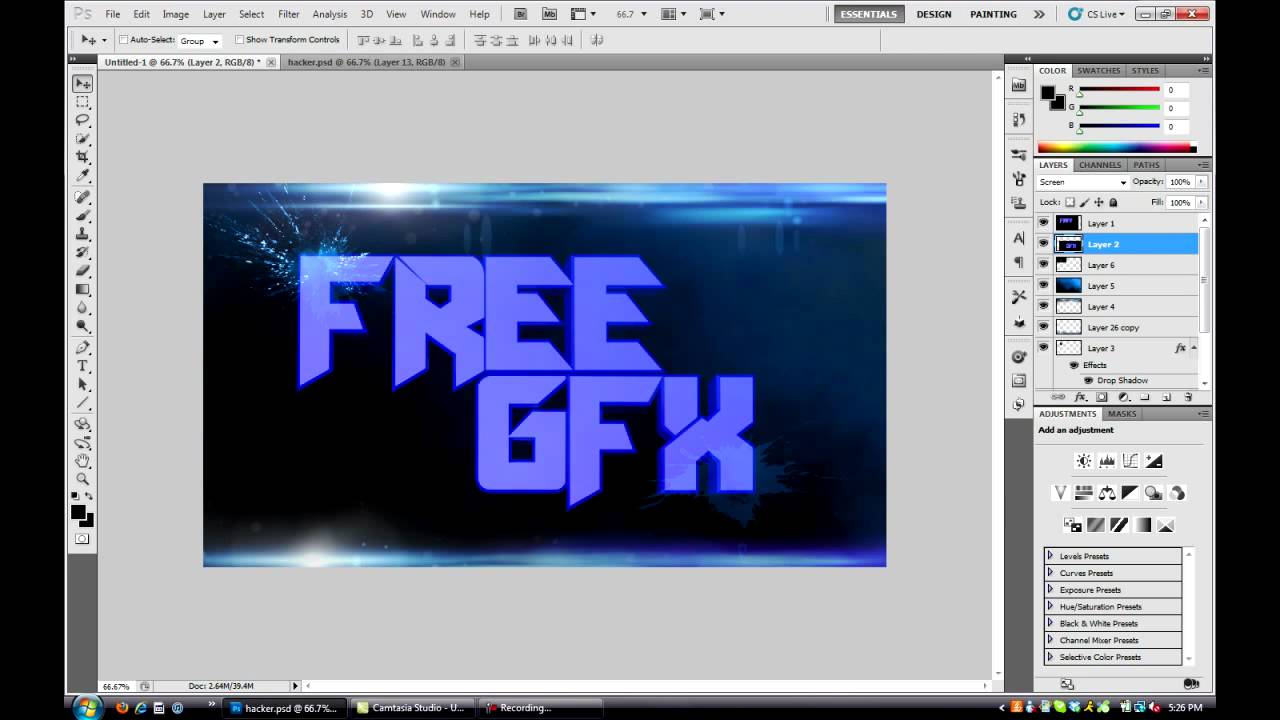 Free GFX Speed Art | Hawkins Designz™ - YouTube