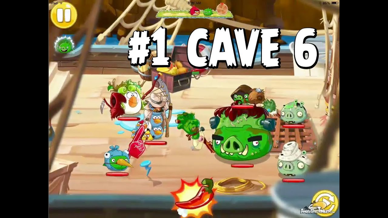 Angry Birds Epic Cave 6 Endless Winter Level 1 Walkthrough - YouTube