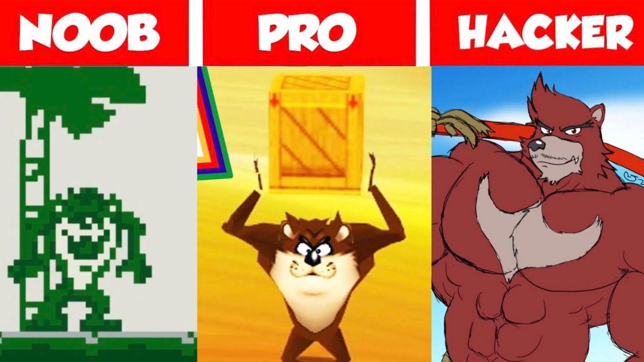 Evolution of Taz Games 1992-2022 | Noob Pro Hacker Taz (Tasmanian devil ...