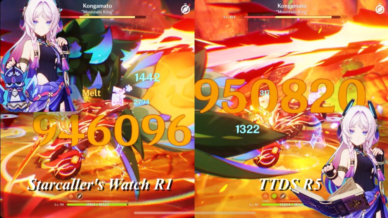 R5 TTDS vs R1 Starcaller’s Watch | C0 Citlali for Mavuika | Weapon Comparison - YouTube