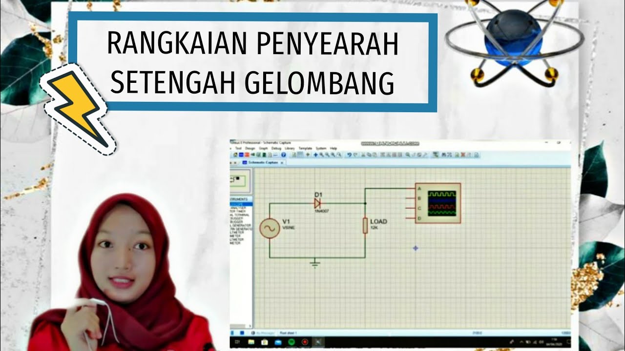 Tutorial Simulasi Rangkaian Penyearah Setengah gelombang | Proteus - YouTube