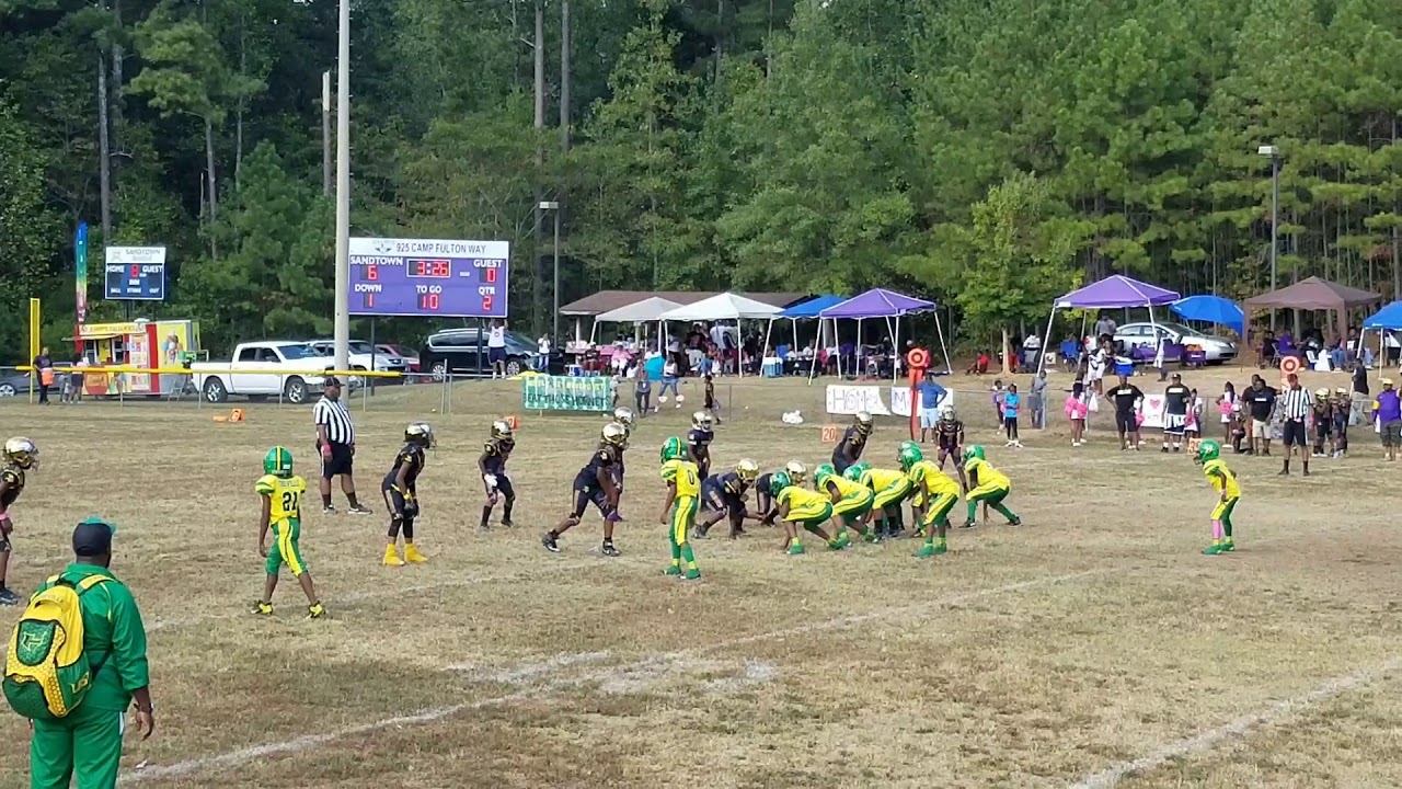 Sandtown 9u vs Hapeville Hornets Football 12-7 - YouTube