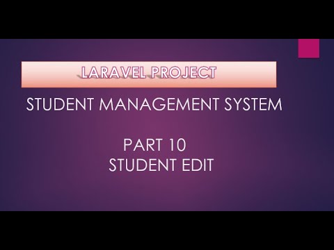 Student Management Project in laravel 7 hindi part 10 student edit ...