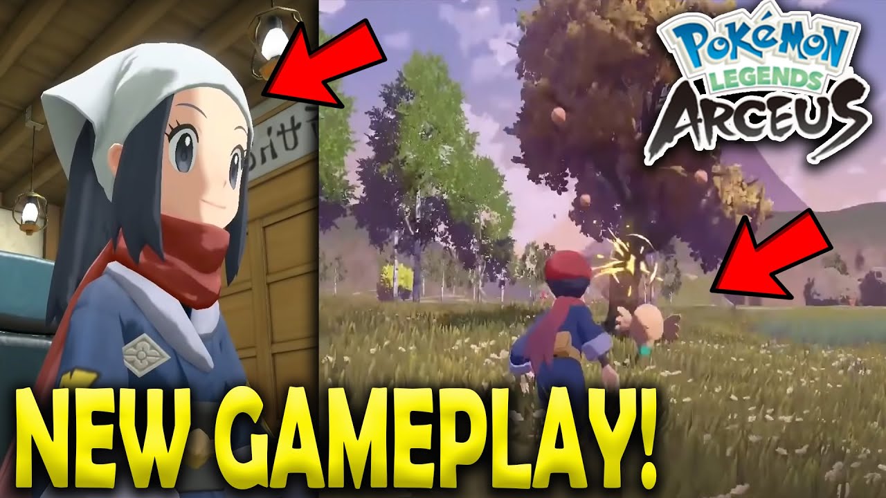 NEW Pokemon Legends Arceus GAMEPLAY Preview! New 13 Minute Gameplay ...