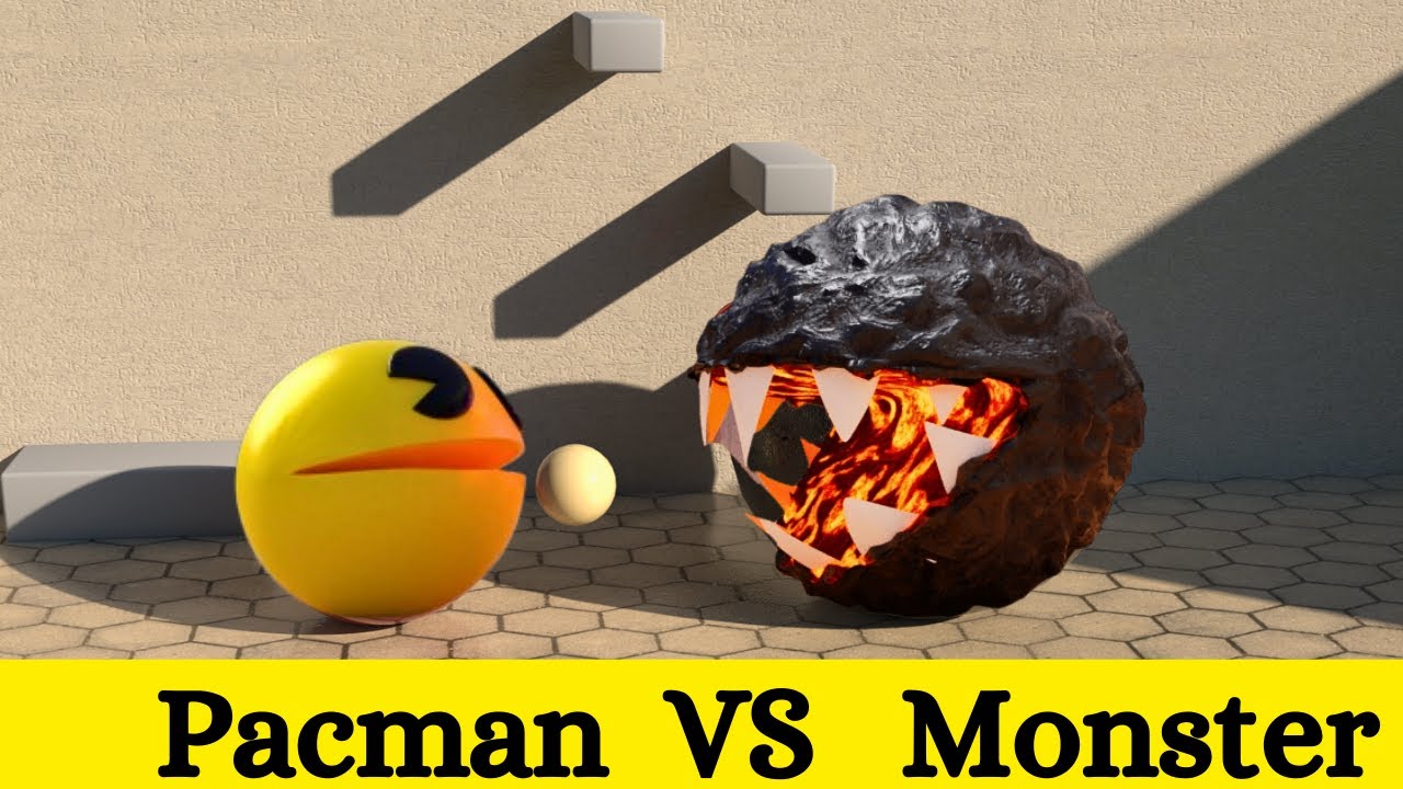 Pacman VS Monster | Monster Mayhem: Pac-Man's Quest for Survival😋 ️ ...