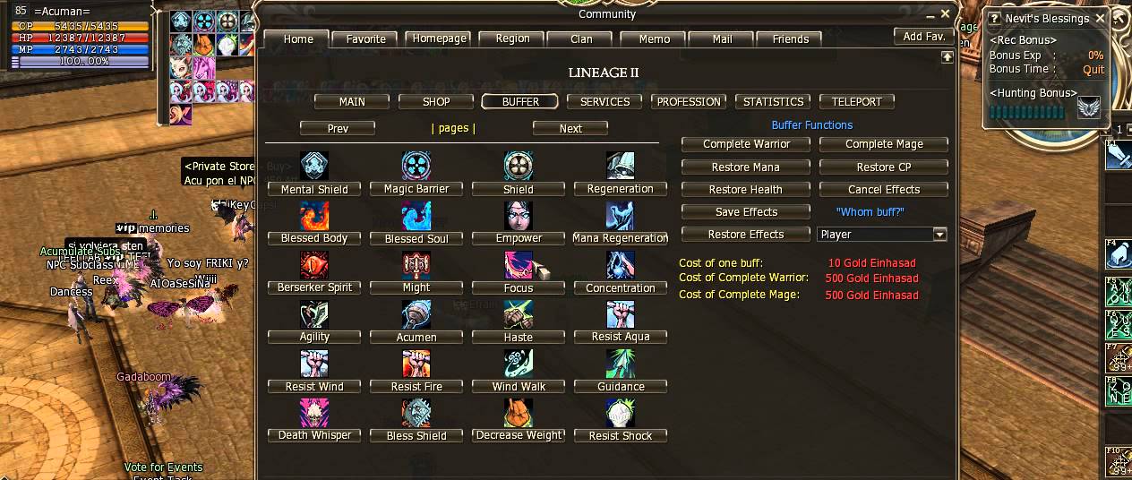 L2 Lineage x1000 PVP Server Desperion Inicio Hi5 Community Board HOME ...