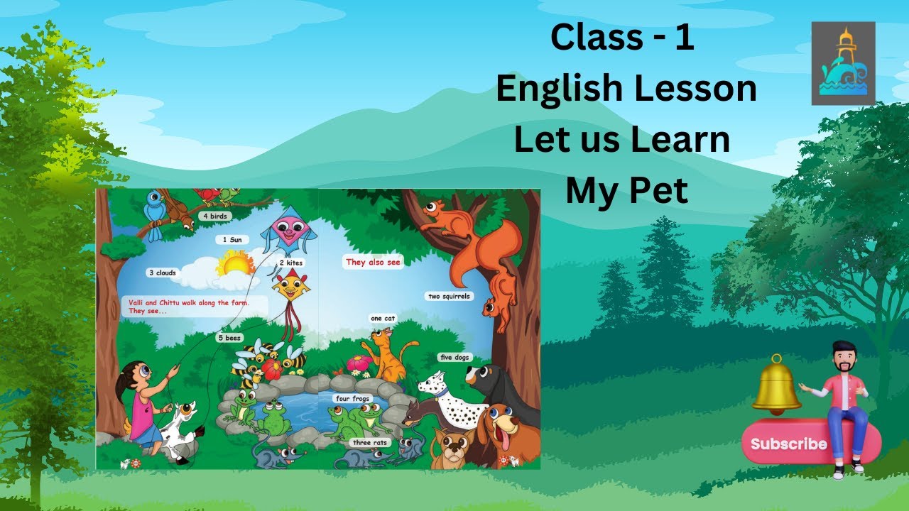 Class -1 | English Lesson -1 | My Pet | Let Us Learn | Lesson Reading ...