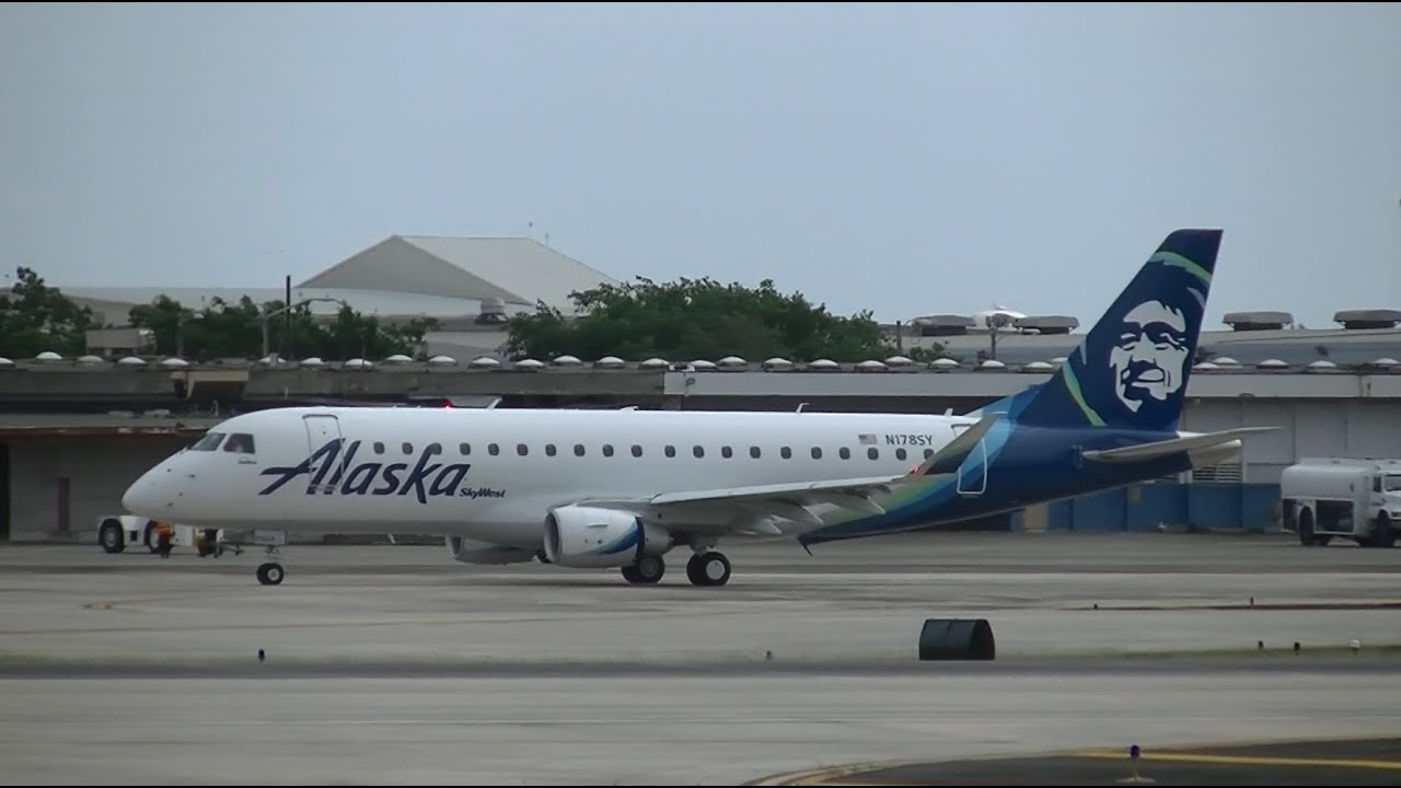 TJSJ Spotting: Alaska Airlines E-175 New Livery! - YouTube