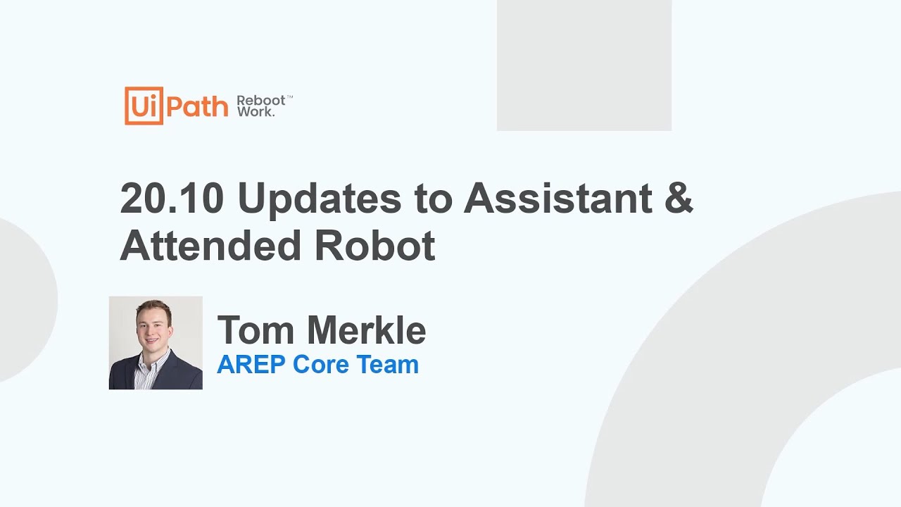 UiPath Assistant: Top 7 New Features Coming in the 20.10 Release - YouTube
