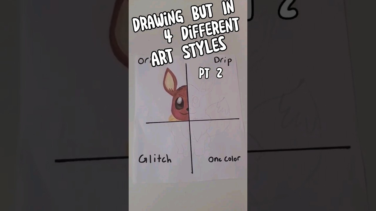 Drawing But In 4 Different Art Styles #art #drawing - YouTube