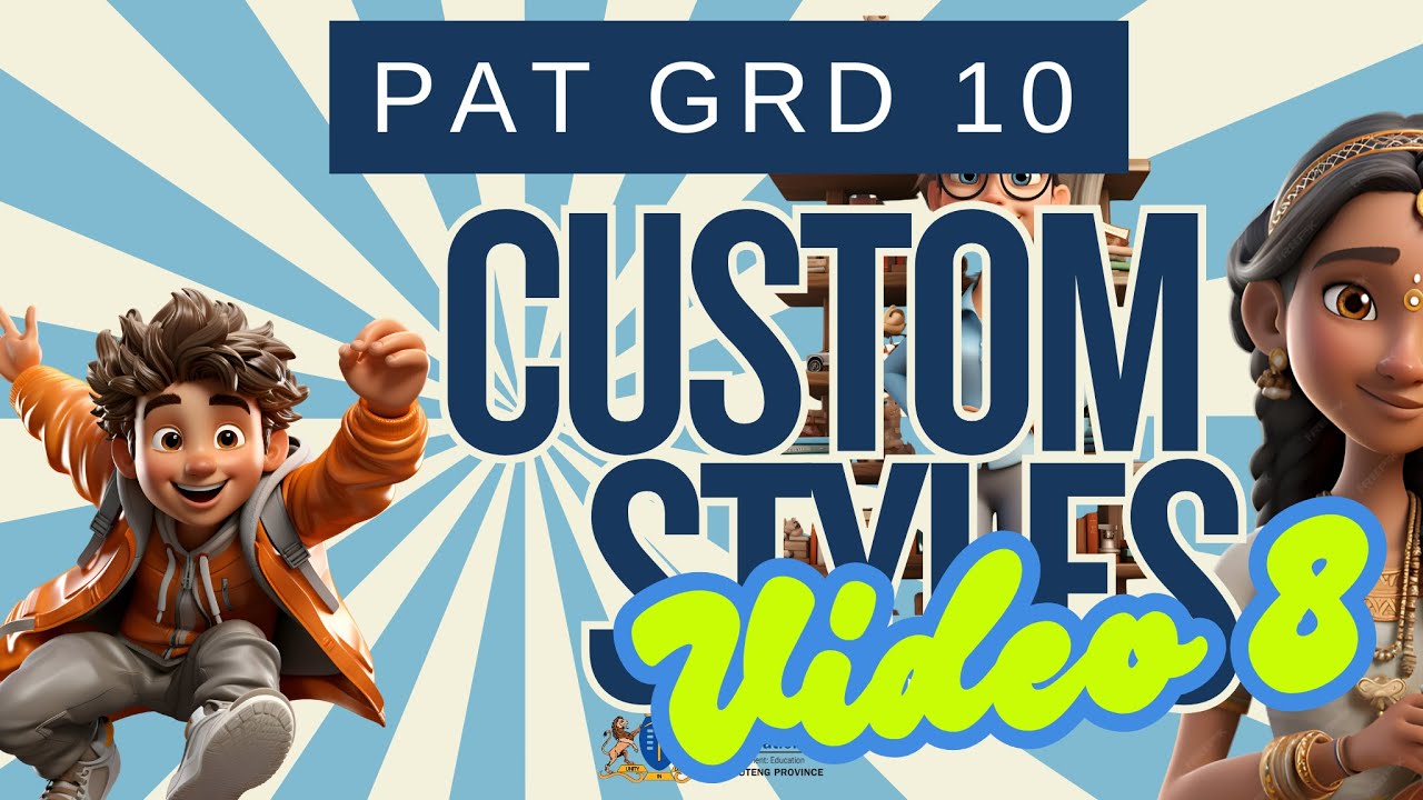 PAT Grade 10 Video 8 - Styles for PAT - YouTube