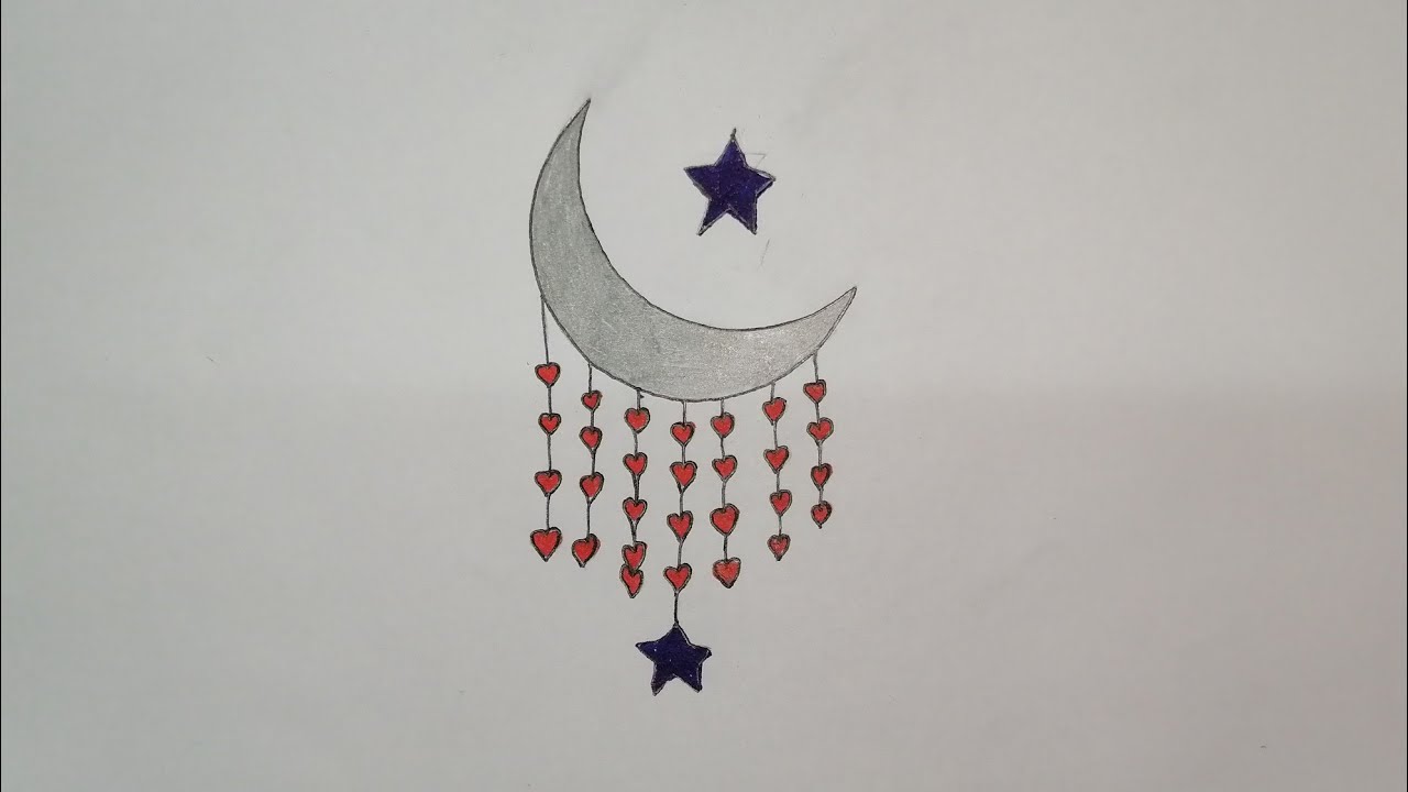 How To Draw A Moon Easy // How To Draw Moon With Very Easy Step By Step ...