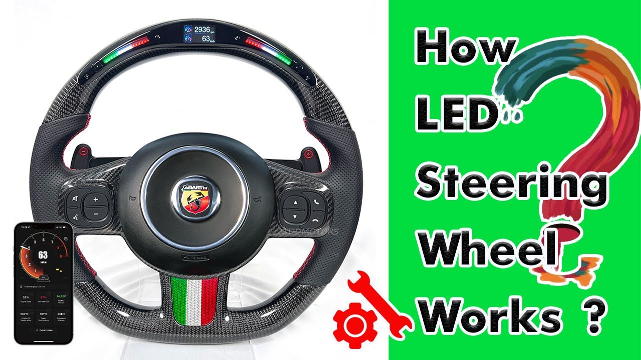 How LED Steering Wheel Works with Latest LED Kit Galaxy Pro on Abarth ...