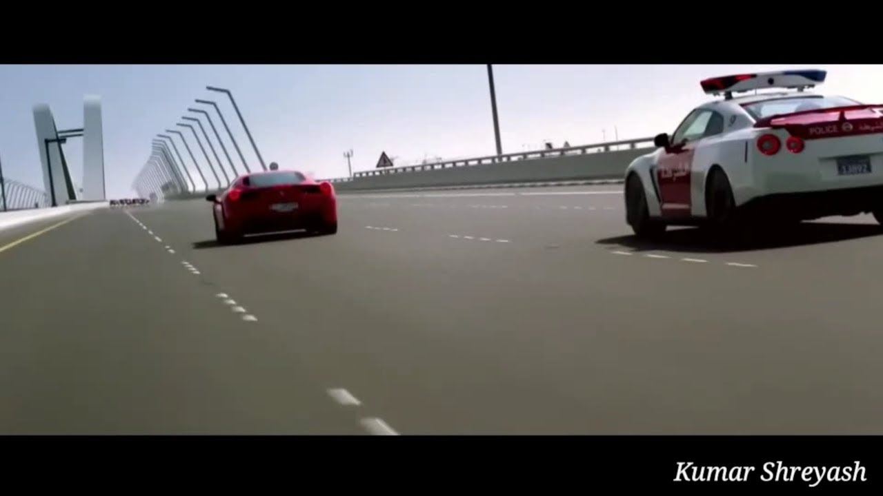 Amazing police chase and flying cars scenes on the song Satisfya - YouTube