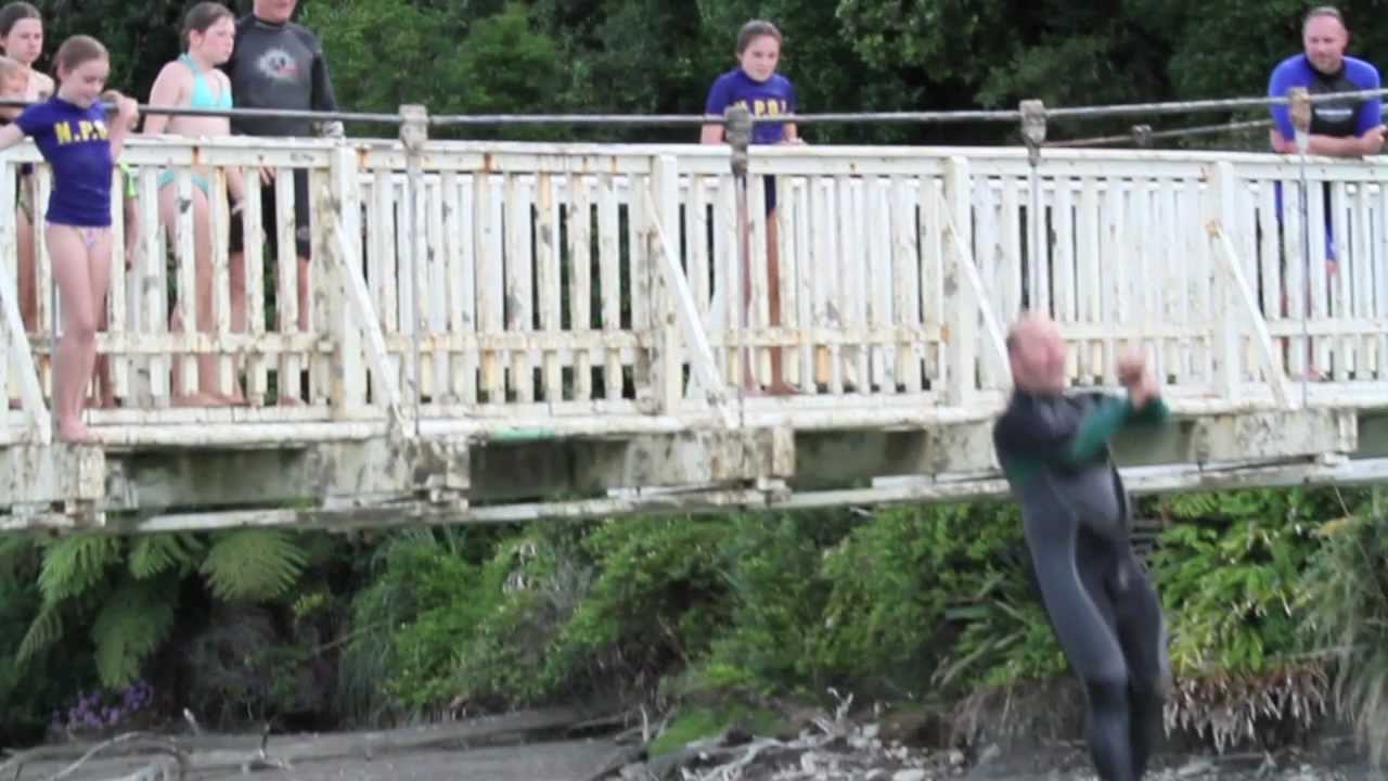 Urenui Bridge Jump 2013 - YouTube