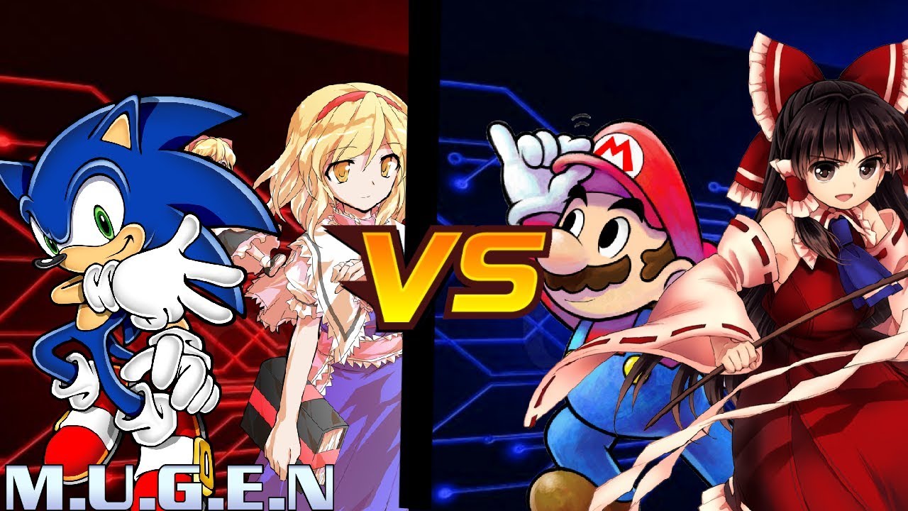 MUGEN~Sonic&Alice(Sonic & Touhou) Vs. Mario and Reimu (Super Mario ...