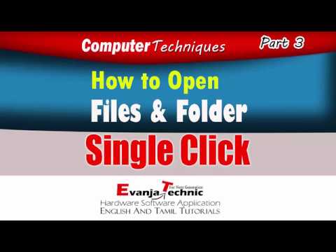 How to open folder and file by Single click - YouTube