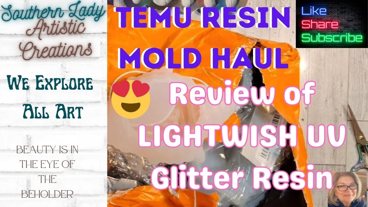 New Resin Silicone Molds TEMU 🛒 Review LIGHTWISH New UV Glitter Resin ...