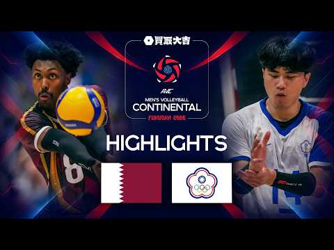 Qatar 🇶🇦 vs. Chinese Taipei - Highlights | AVC Men's Continental Championships 2026 | Pool Phase