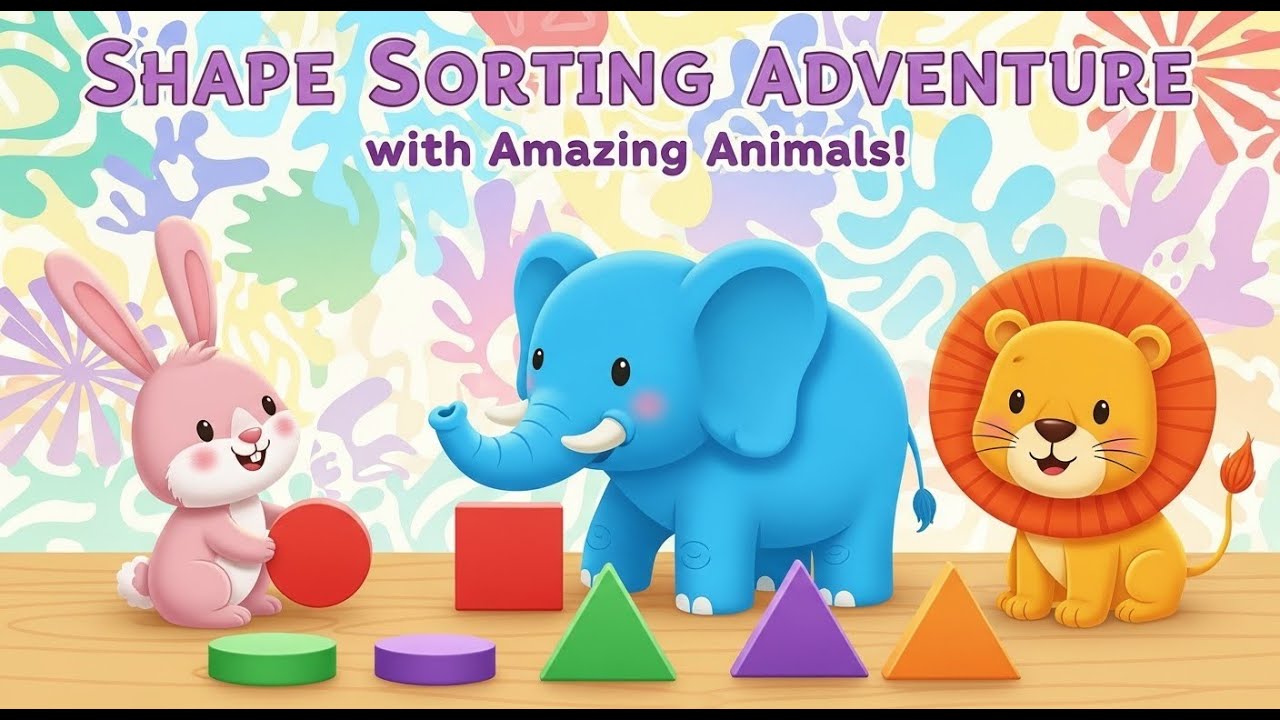 Shape Safari with Animal Friends! -HEB Kids Learning World - YouTube