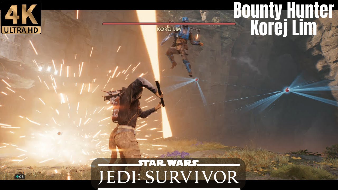 Star Wars Jedi: Survivor Facing Bounty Hunter Korej Lim - YouTube