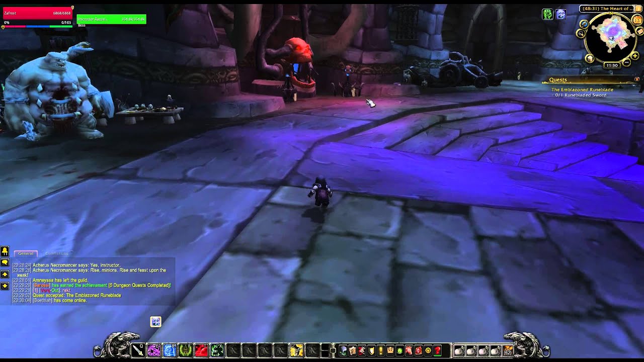 The Emblazoned Runeblade Quest WoW - YouTube