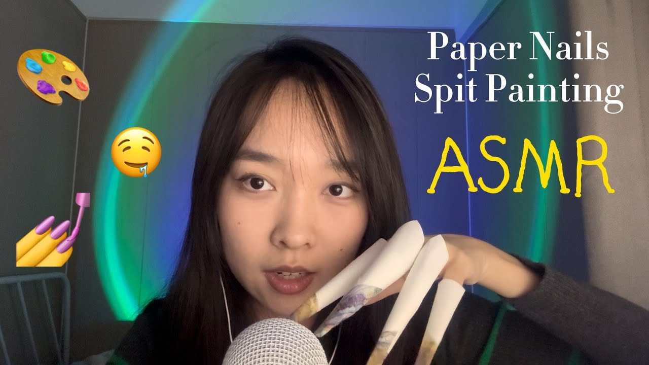 Mouth Painting ASMR | Paper Nail Special - YouTube