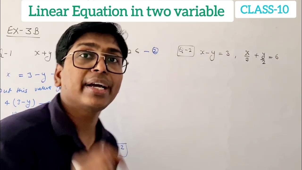 Q-1 EX-3B RS Aggarwal Linear Equation in Two Variable (Substitution Method ) CLASS-10 - YouTube