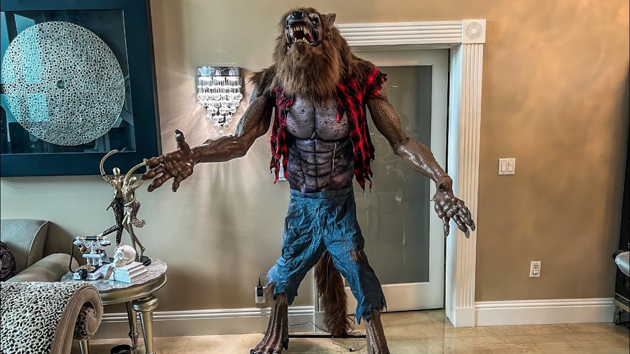 NEW FOR 2024 Costco Halloween 7ft Howling Werewolf Animatronic Prop # ...