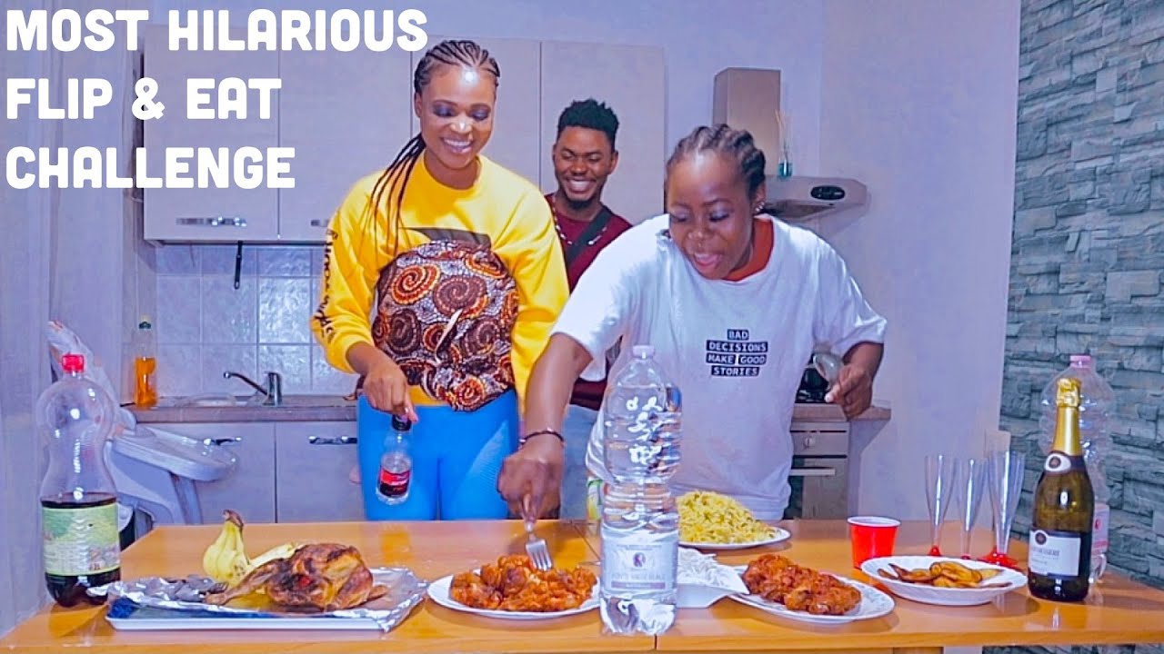VIRAL:Flip & Eat challenge Different Food Edition With My Family So ...
