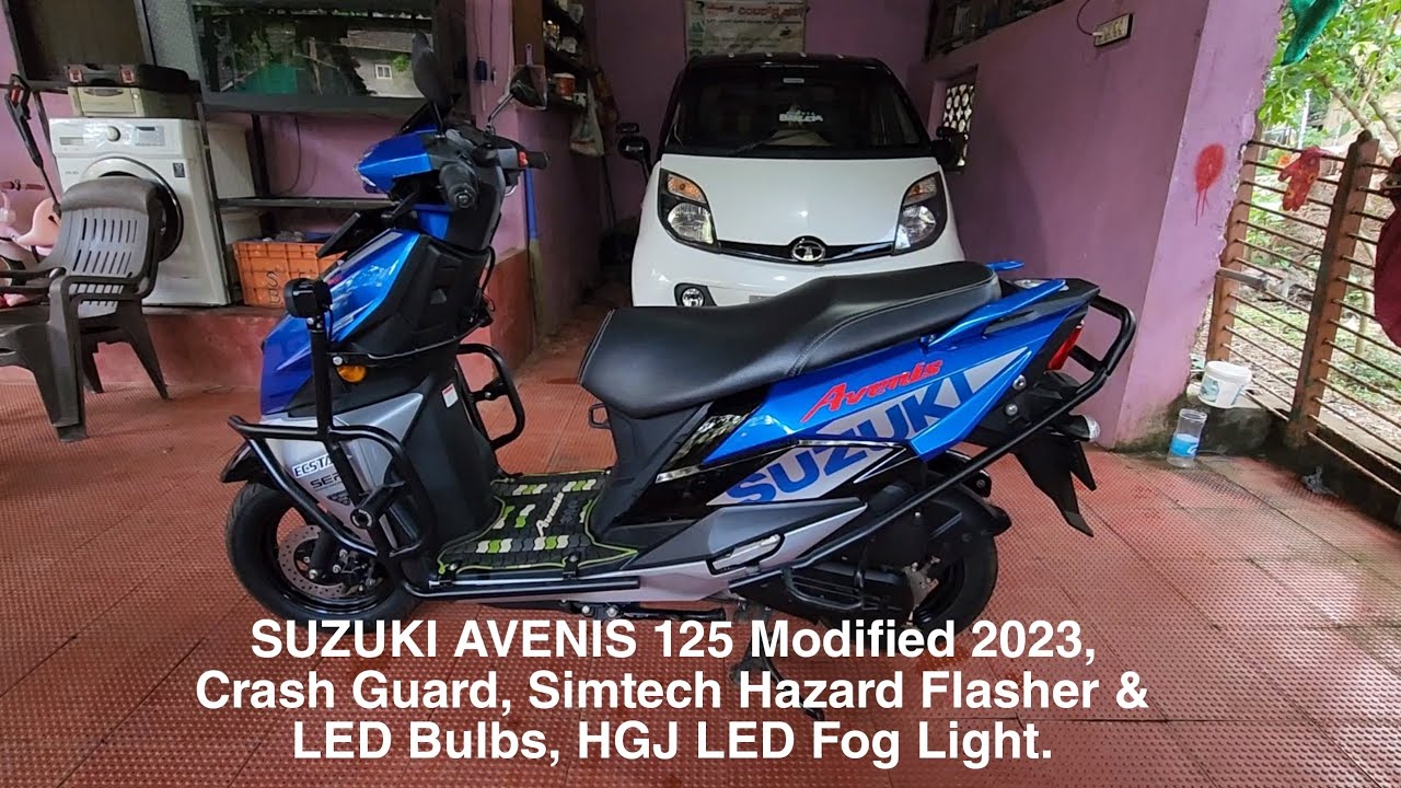SUZUKI AVENIS 125 Modified 2023, Crash Guard, Simtech Hazard Flasher ...