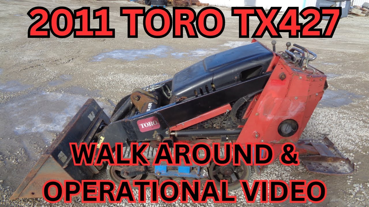 2011 Toro TX427 Walk Behind Skid Steer Loader Walk Around & Operational ...