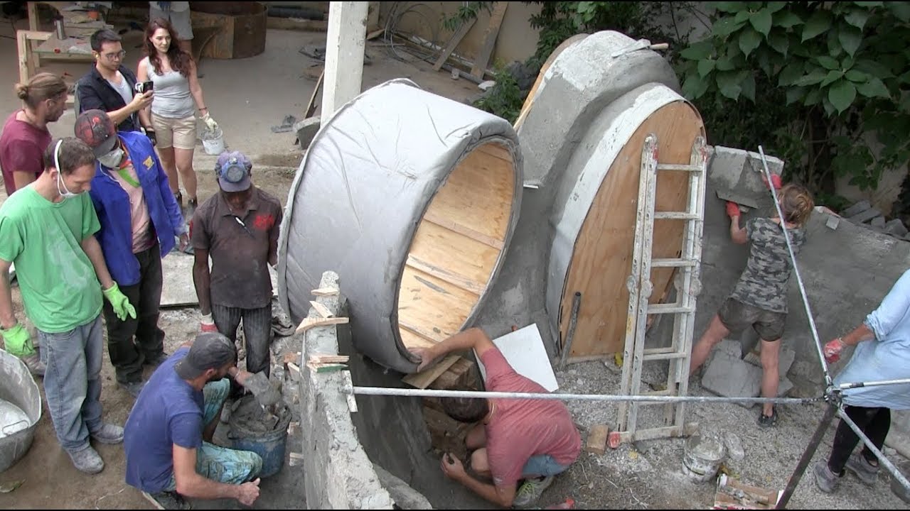 Making Air Crete for Dome - YouTube