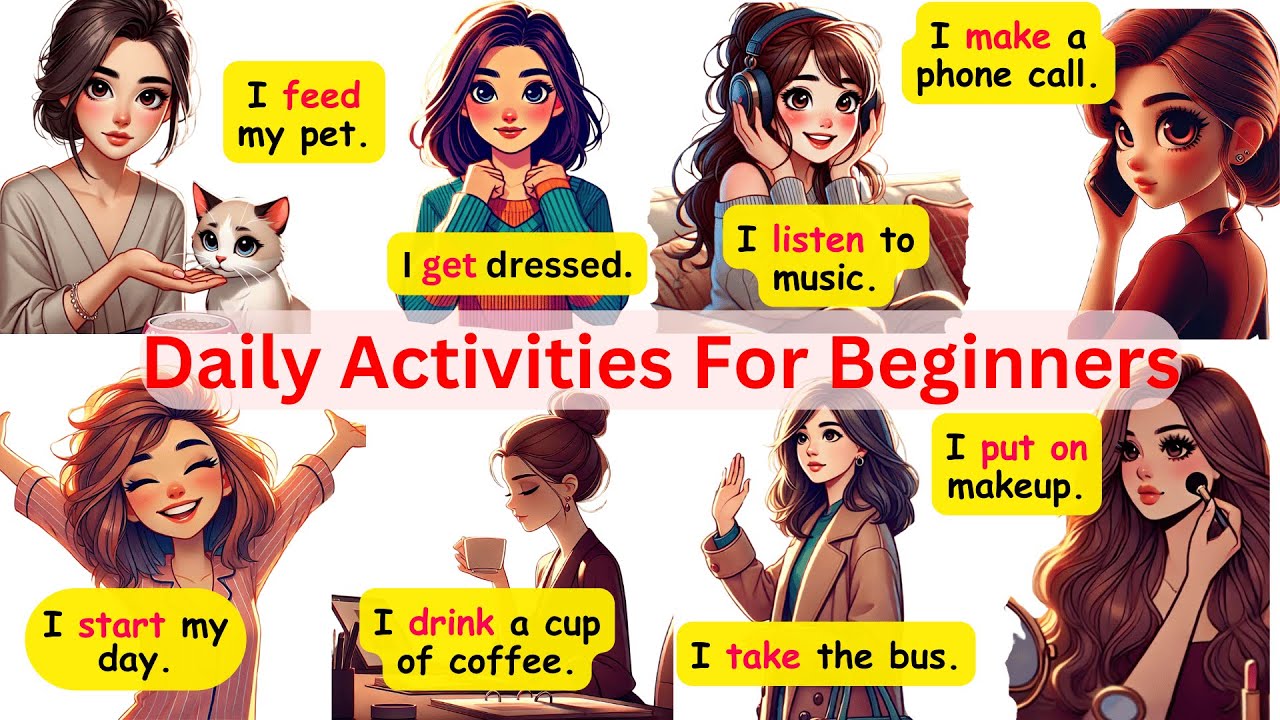 🌅 Speak Daily Activities in English | Beginner Friendly Sentences ☀️🇺🇸 ...