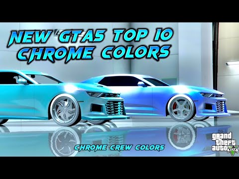 GTA 5 Online - *NEW* Top 10 Chrome Crew Colors - Hex Codes On Screen ...