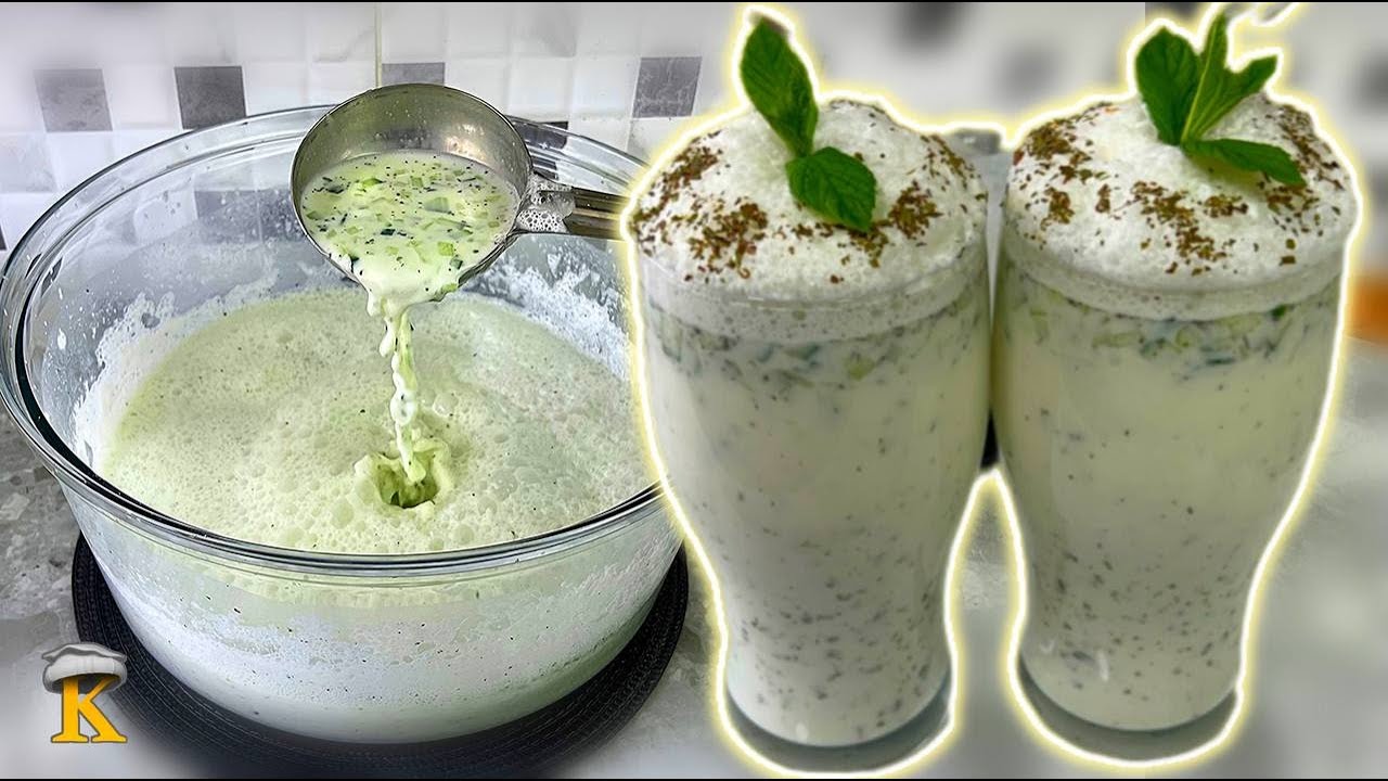 Refreshing Afghan Yogurt Mint & Cucumber Drink (Shumbli/Doogh ...