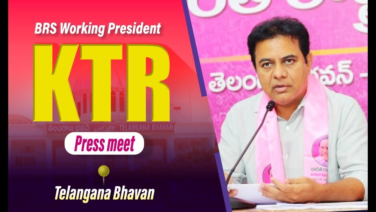 KTR Live : KTR Press Meet At Telangana Bhavan | Telangana - YouTube